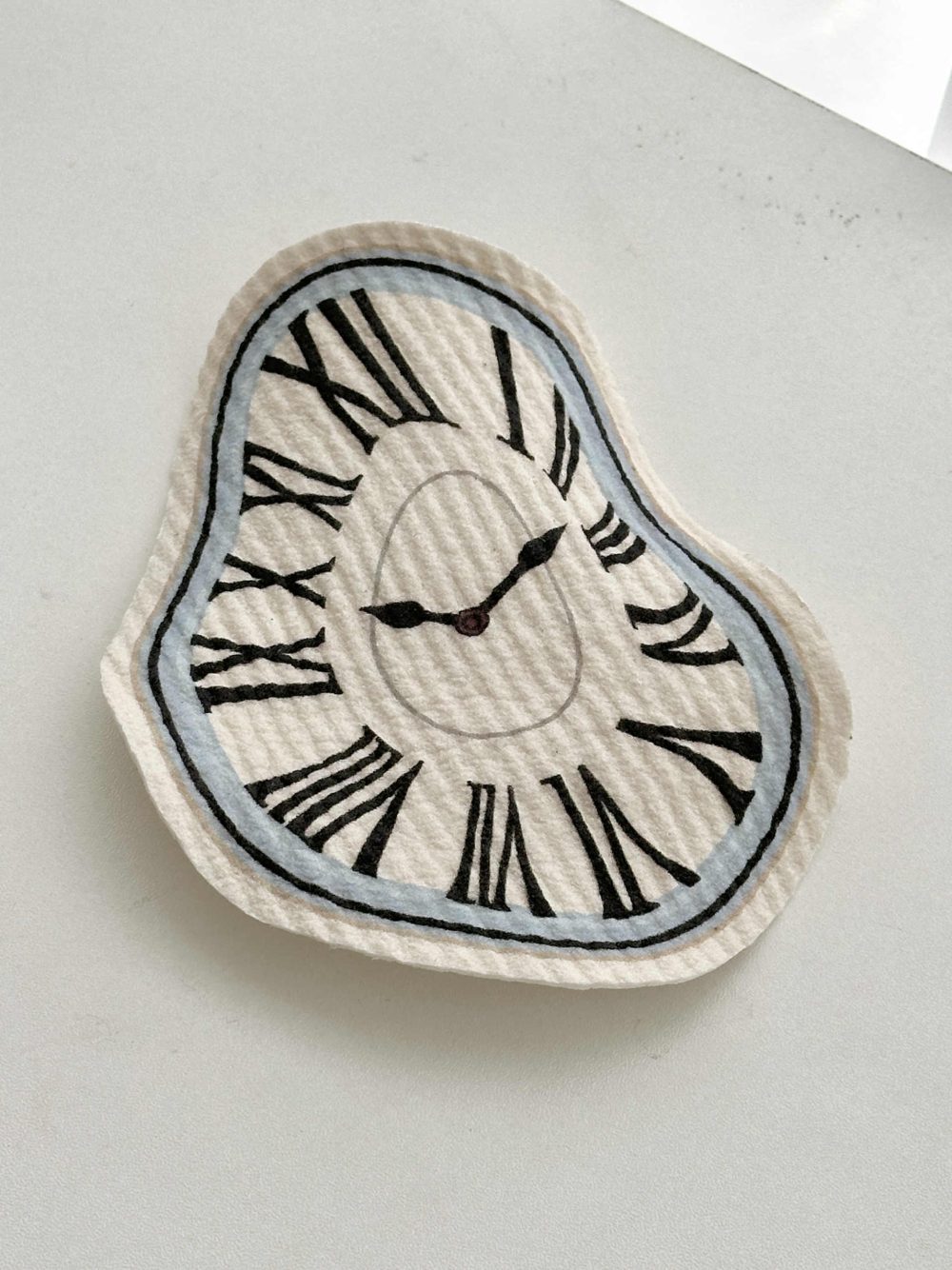 Dali's Melting Clock Dish Washing Cloth 2pcs. - Blankpiece Art&Design ...